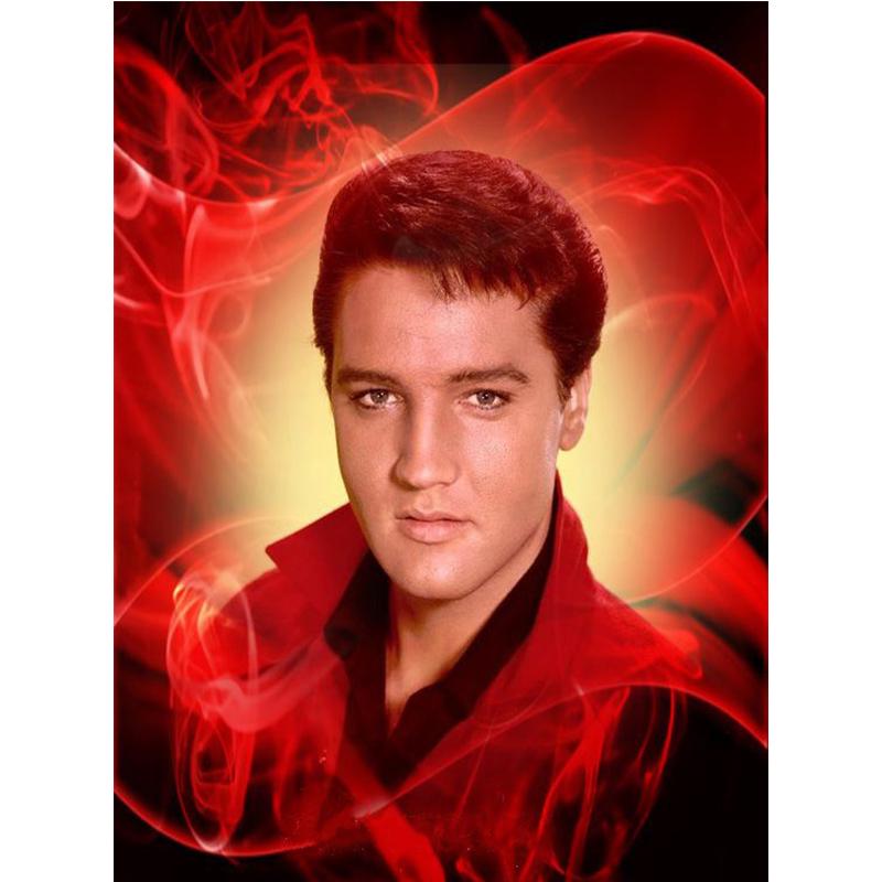 Buy Full Round 5D DIY Diamond Painting"Red Elvis Presley"Diamond ...