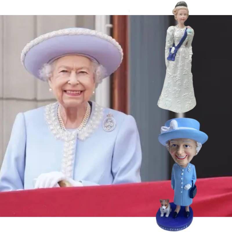 Buy Queen Elizabeth Resin Ii Doll Cartoon Artwork Decorative Memorial ...