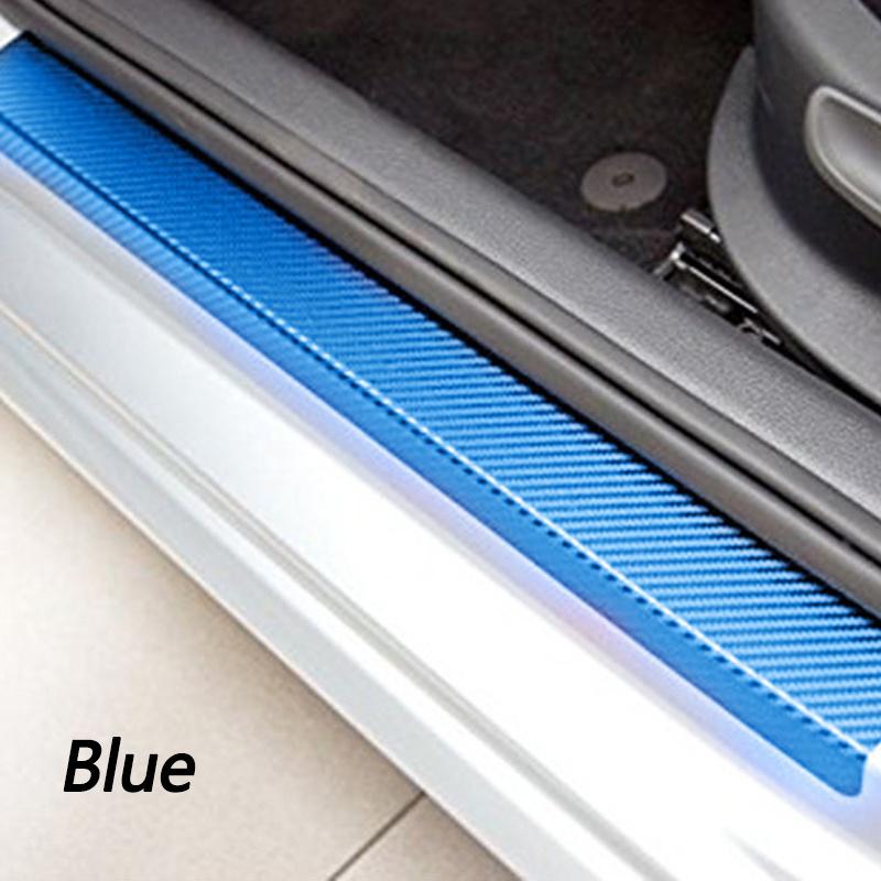 Buy 4pcs Waterproof Sticker Universal Scuff Plate Door Sill Carbon ...