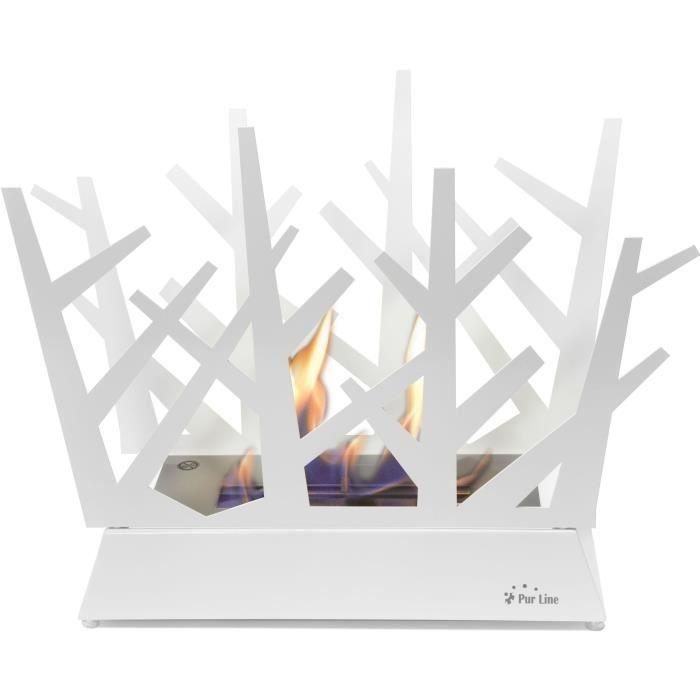 Purline dafne white cheminée bioéthanol de table pure 2 improve dafne w ...