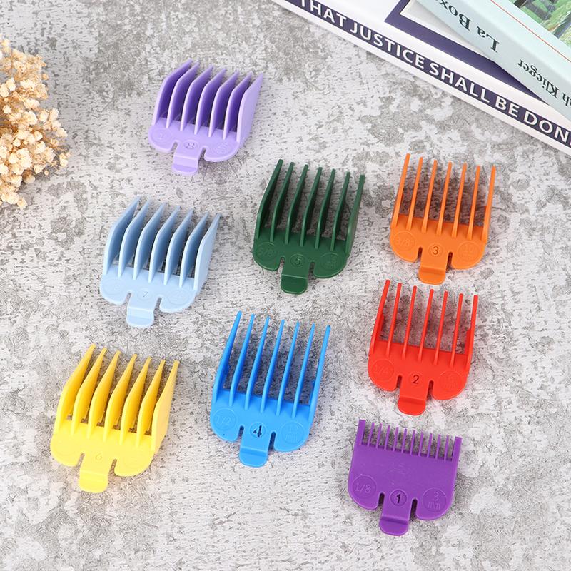 💰Kjøp 8Pcs/Set Hair Clipper Cutting Guide Comb Guards Limit Comb Tool ...