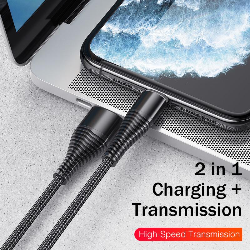 Buy ROCK USB Cable for iPhone Charger Data Sync USB 3A Charging Cable ...