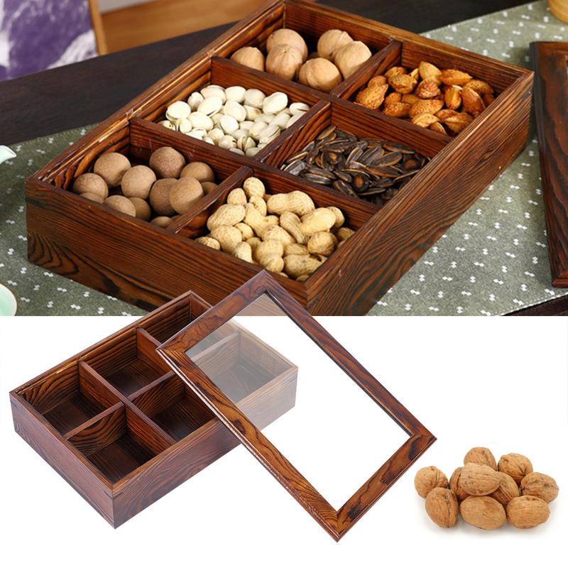 Buy Innovative Wooden Nuts Tray Compartments Home Snacks Fruits Holder ...
