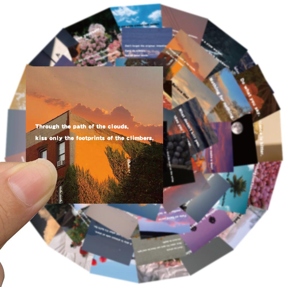 Buy 50Pcs/Set Beautiful Scenery Series 04 Healing English Words ...