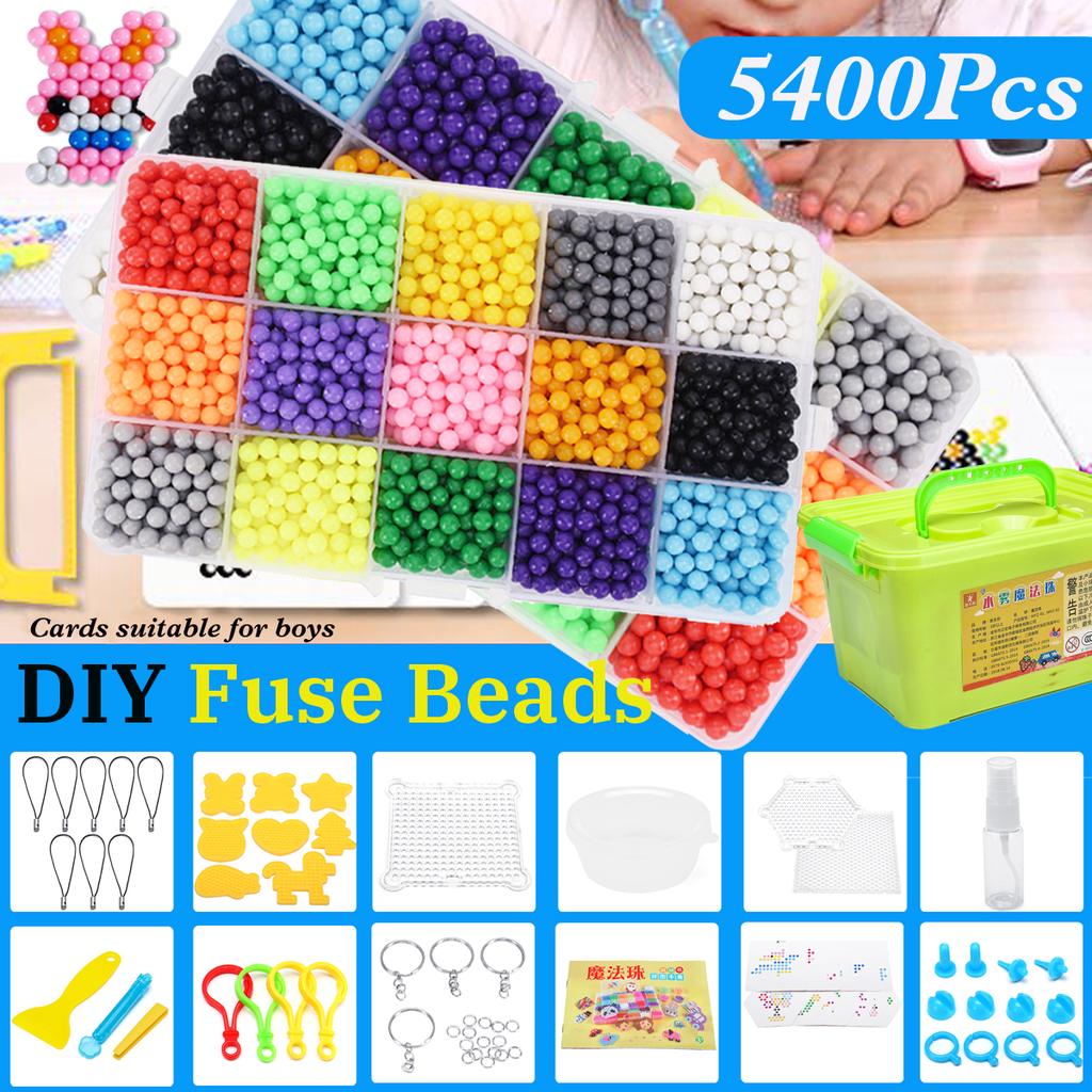 Buy 4500pcs Non-toxic Material Girls DIY Water Sticky Fuse Magic Beads ...