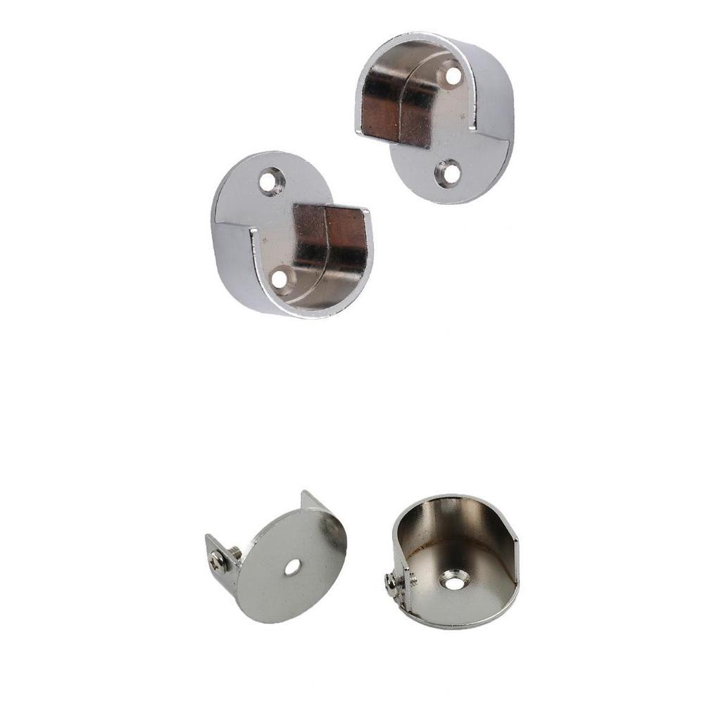Buy 2 Pairs Recess Bracket Curtain Rail Support Pole Wall Mount at ...
