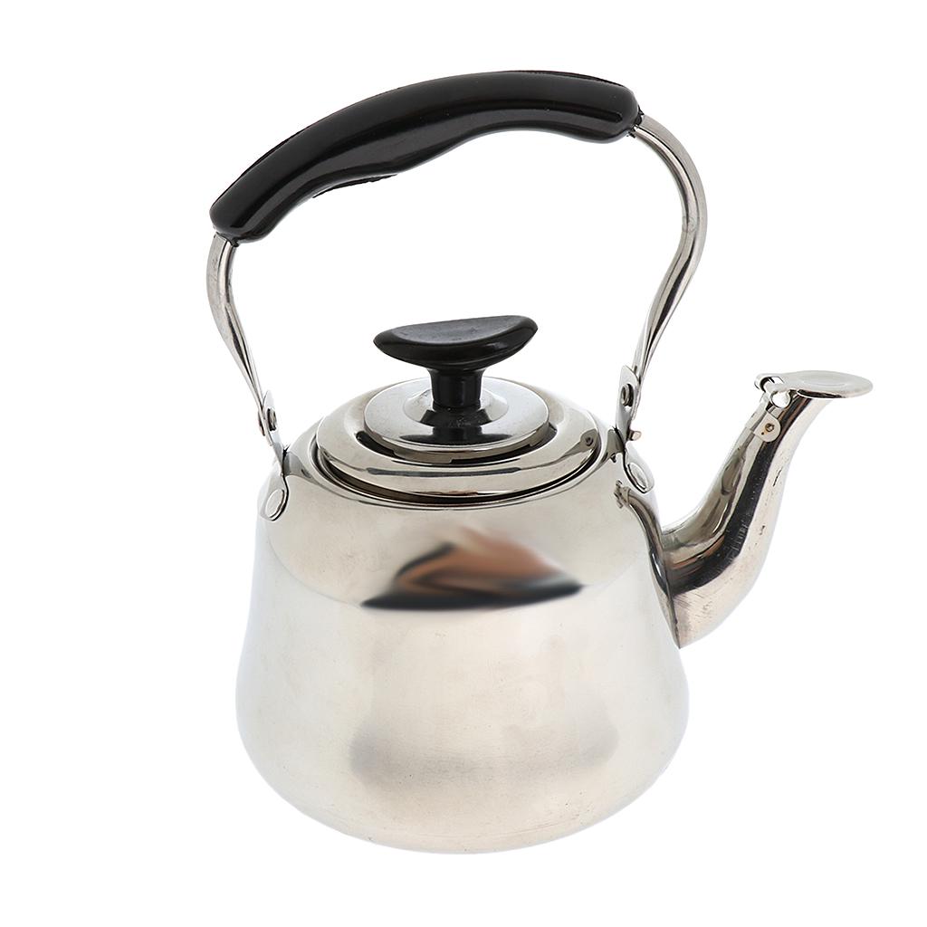 Whistling Kettle Stainless Steel Camping Kitchen Tea Coffee Water Pot ...