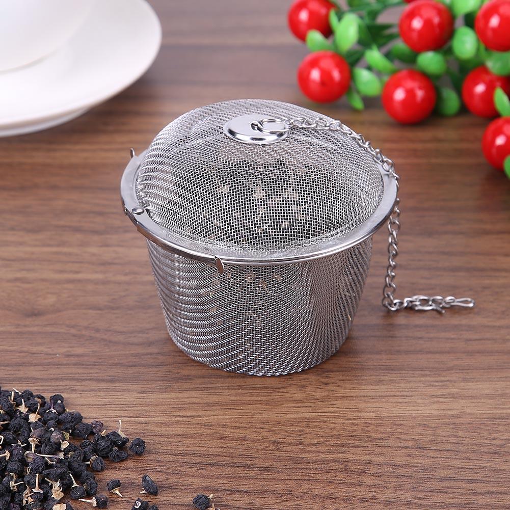 Buy Stainless Steel Bucket Mesh Tea Ball Stew Soup Spice Sieve Infuser ...
