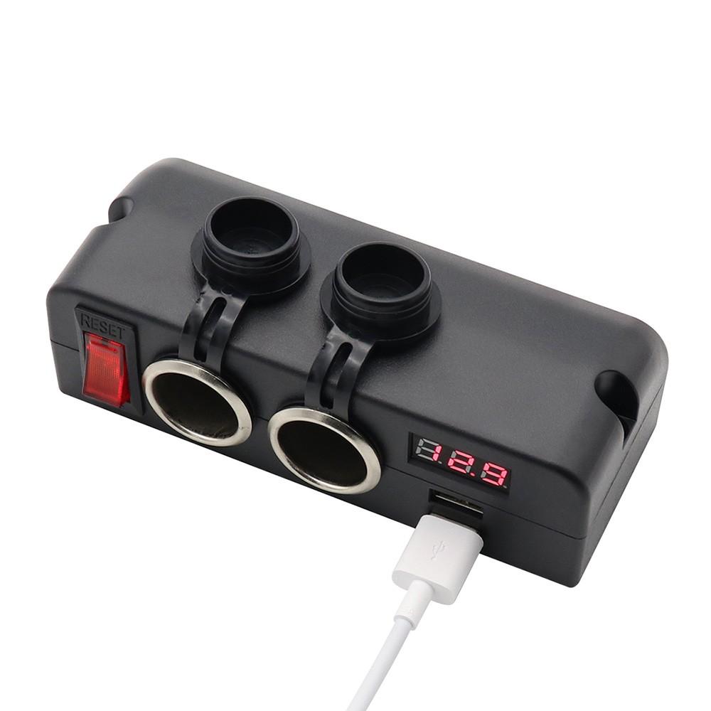 Buy HBKS Dual USB Cigarette Lighter Socket Splitter, Waterproof USB ...