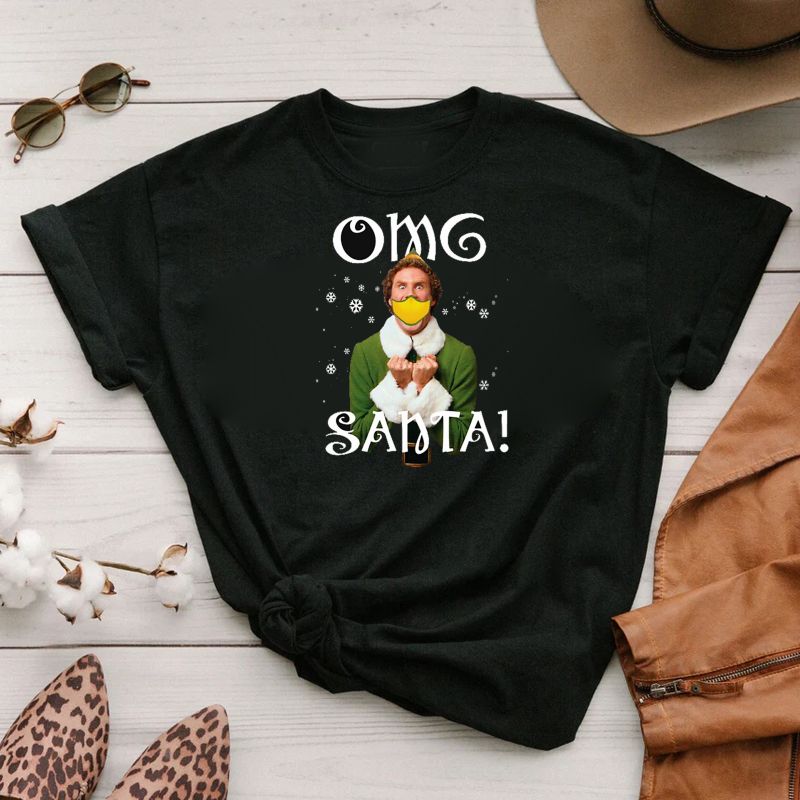 Buy OMG SANTA! - Buddy the COVID Elf Men Tshirt Print Shirt Leisure ...