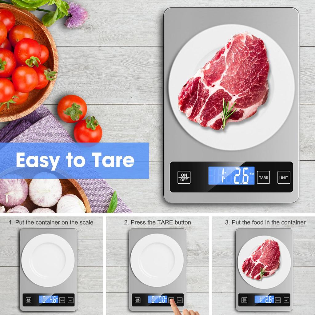 Cheap Food Scale, 5kg/10kg/15kg Digital Kitchen Scale Weight Grams and ...