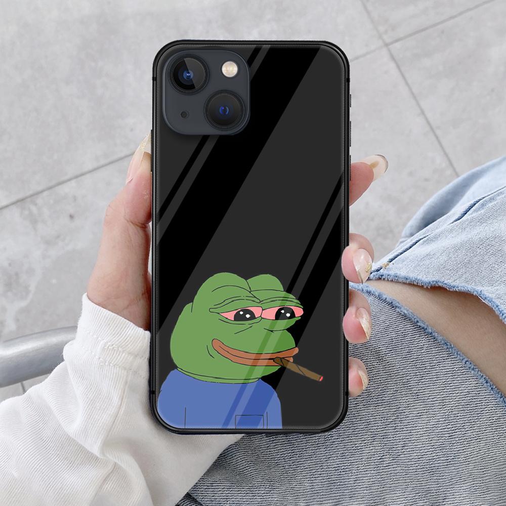 Pepe Sad Frog Memes Telefon Kılıfı Iphone için Temperli Cam Samsung ...