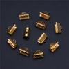 50pcs Metal Crimp End Fold Over Clasps Cord End Clips Jewelry ...