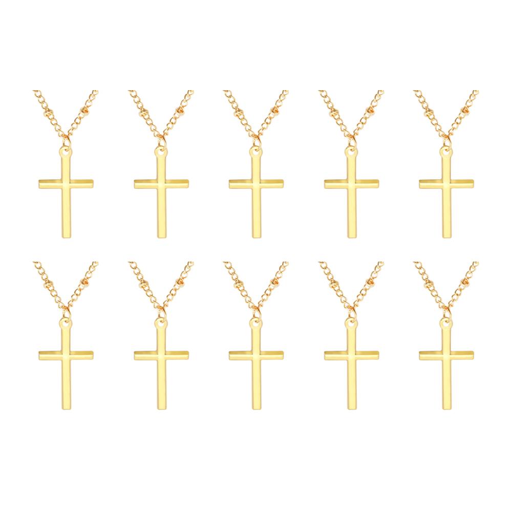 Buy 10 Pcs Vintage Jesus Cross DIY Hanging Pendant Necklace Christian ...