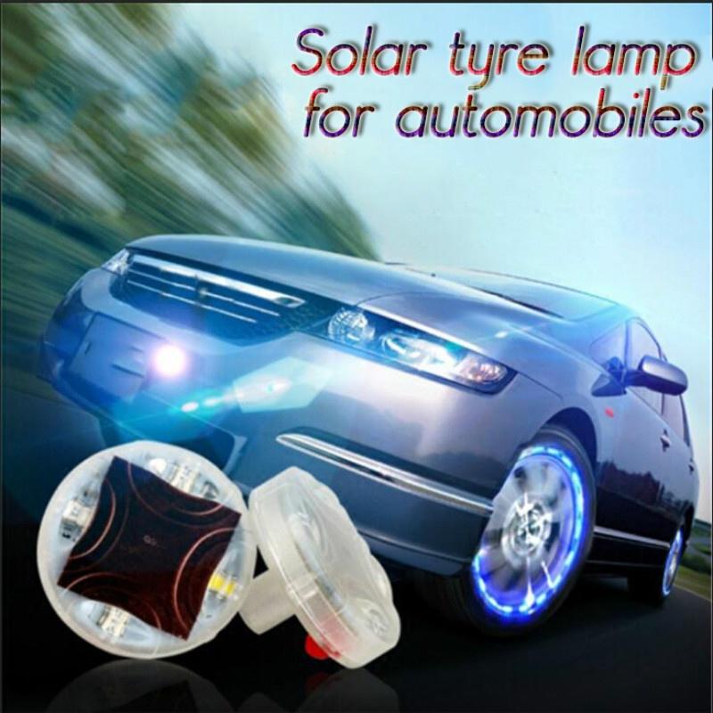 1PC Motorcycle Lamp for Automobile Tire-Solar Led Valve Head Lamp Wheel ...