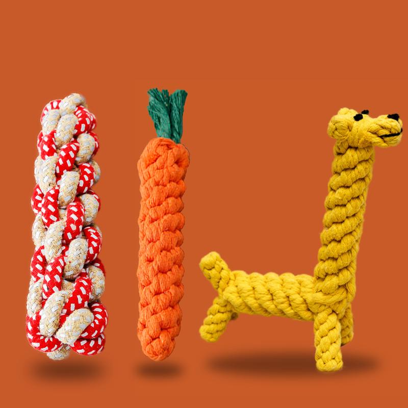 Buy Dog Toys Bite Resistant Tooth Rope Dog Bite Rope Pet Tug of War ...