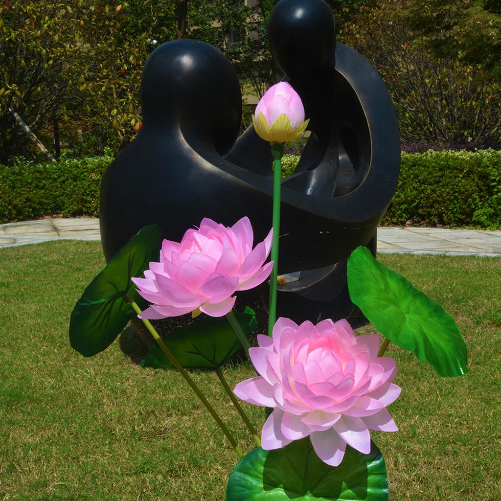 Buy Solar Lotus Lamp LED Solar Lotus Lamp Lawn Ground Plug Lamp ...