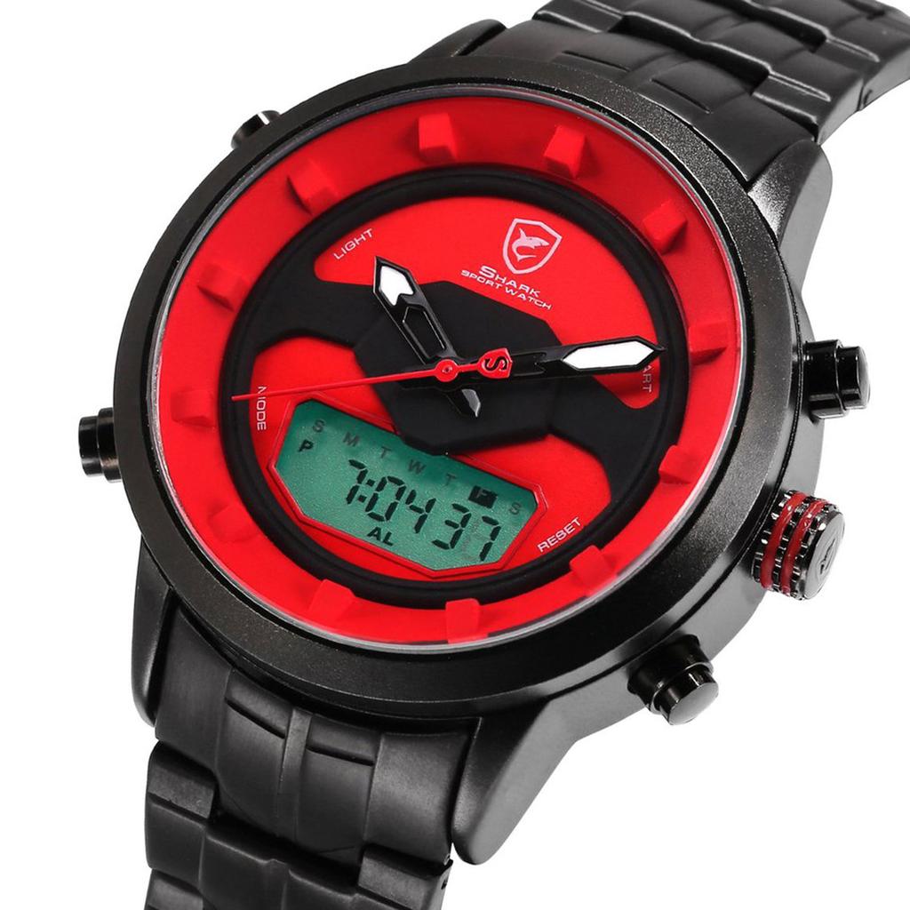 Buy RaininMay Black Shell Steering Wheel Steel Strap Quartz Watch ...