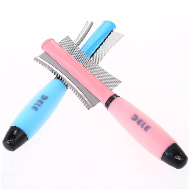 Buy Dog Cat Removal Hairs Comb Brush Fur Shedding Trimming Blue Pink ...
