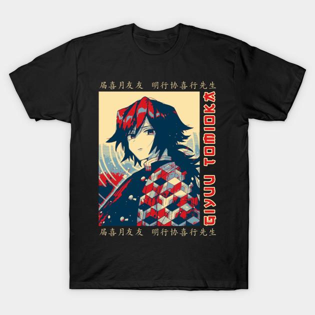 Buy Men Premium Cotton Harajuku T Shirt Giyuu Tomioka Print Men's Tee ...