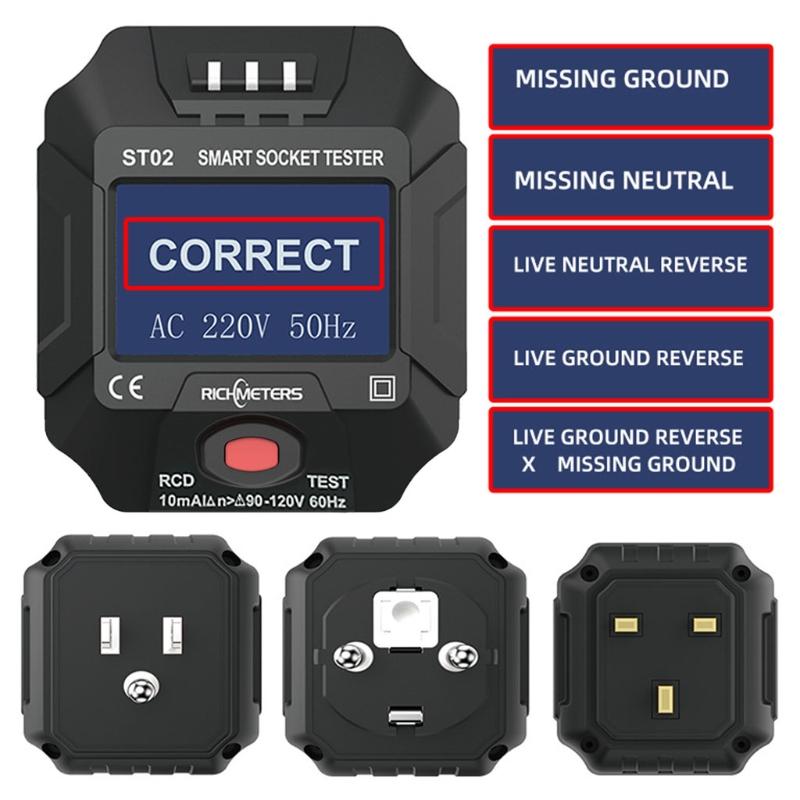 Buy Socket Outlet Tester Circuit Detector Wall Plug Breaker Smart ...