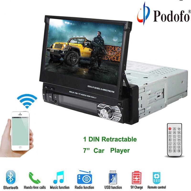 Podofo HD 1 DIN Car MP5 Player Audio Radio Stereo Head Unit GPS Sat Nav ...