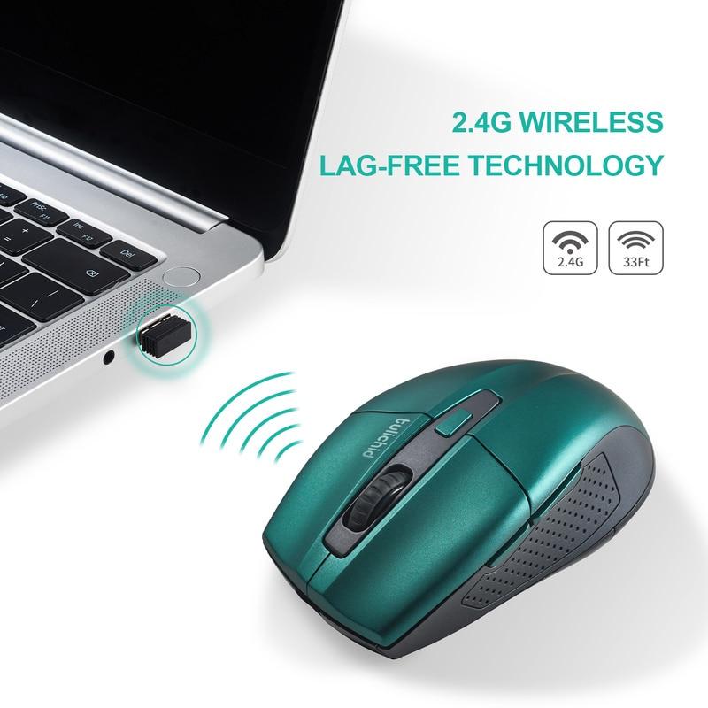 Buy 2.4G Wireless Mouse Rechargeable Gaming Mouse for Gamer Slient ...