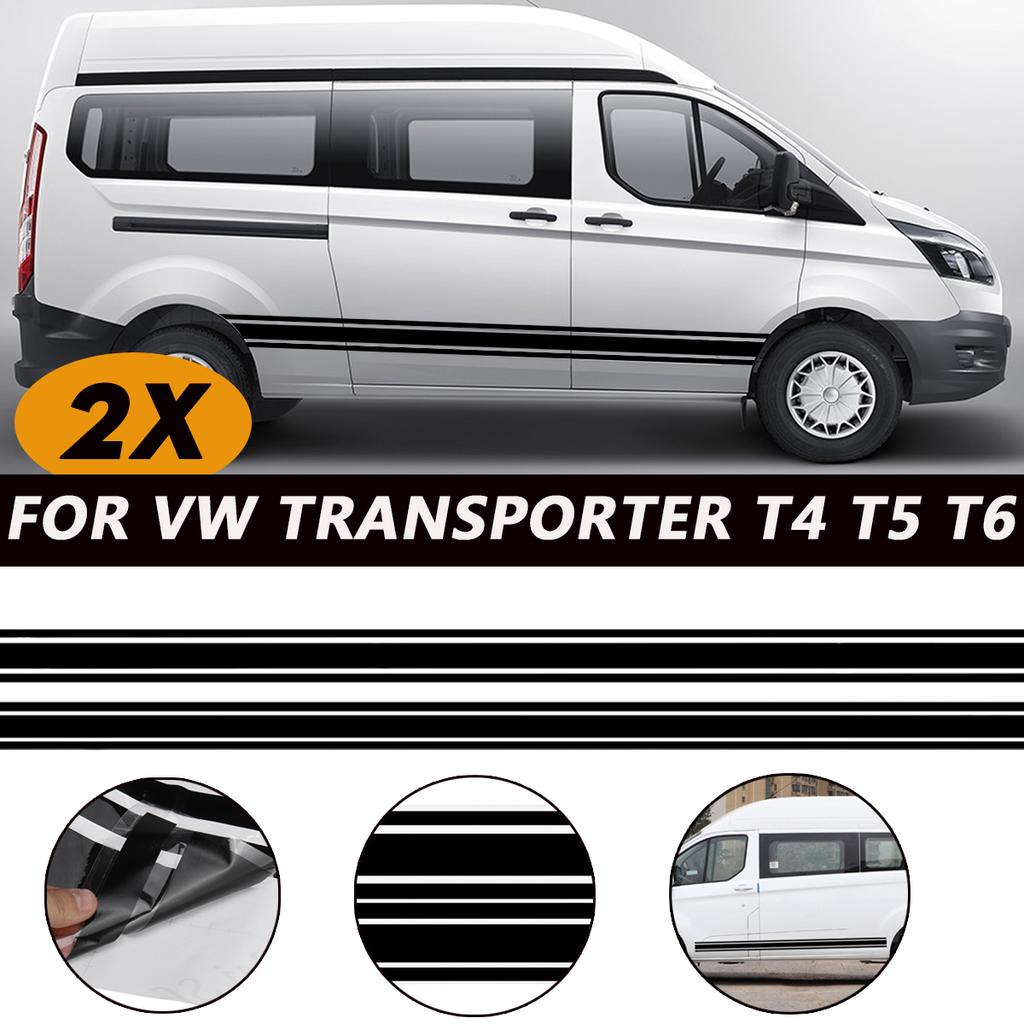 Buy 2x Side Body Stripe Sticker Decal 240x11cm For VW Transporter T4 T5 ...