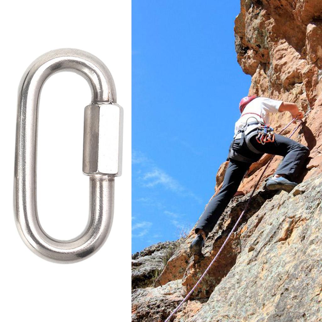 Stainless Steel Quick Link Threaded Chain Connector D Shape Locking ...