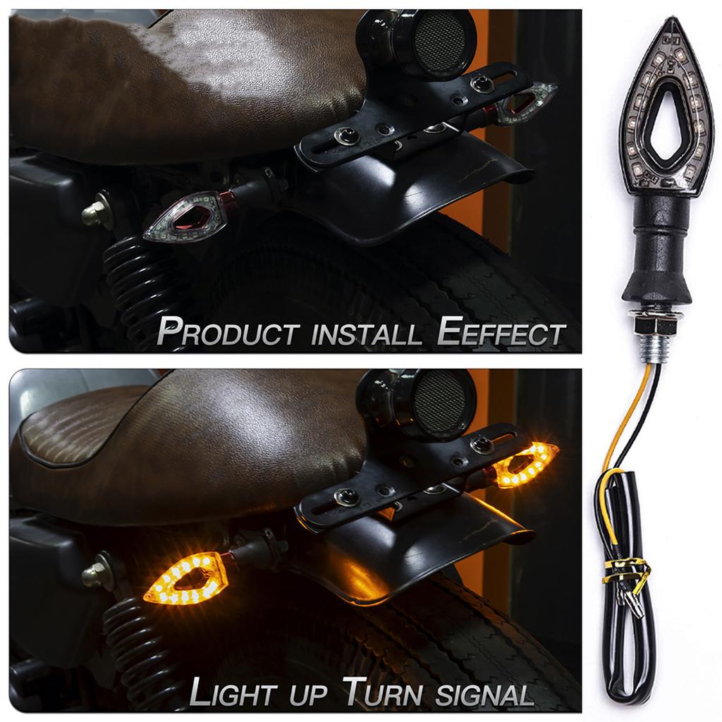 Buy 4PCS Motorcycle Turn Signal LED Retro Turn Signal Arrow-Light 12V ...