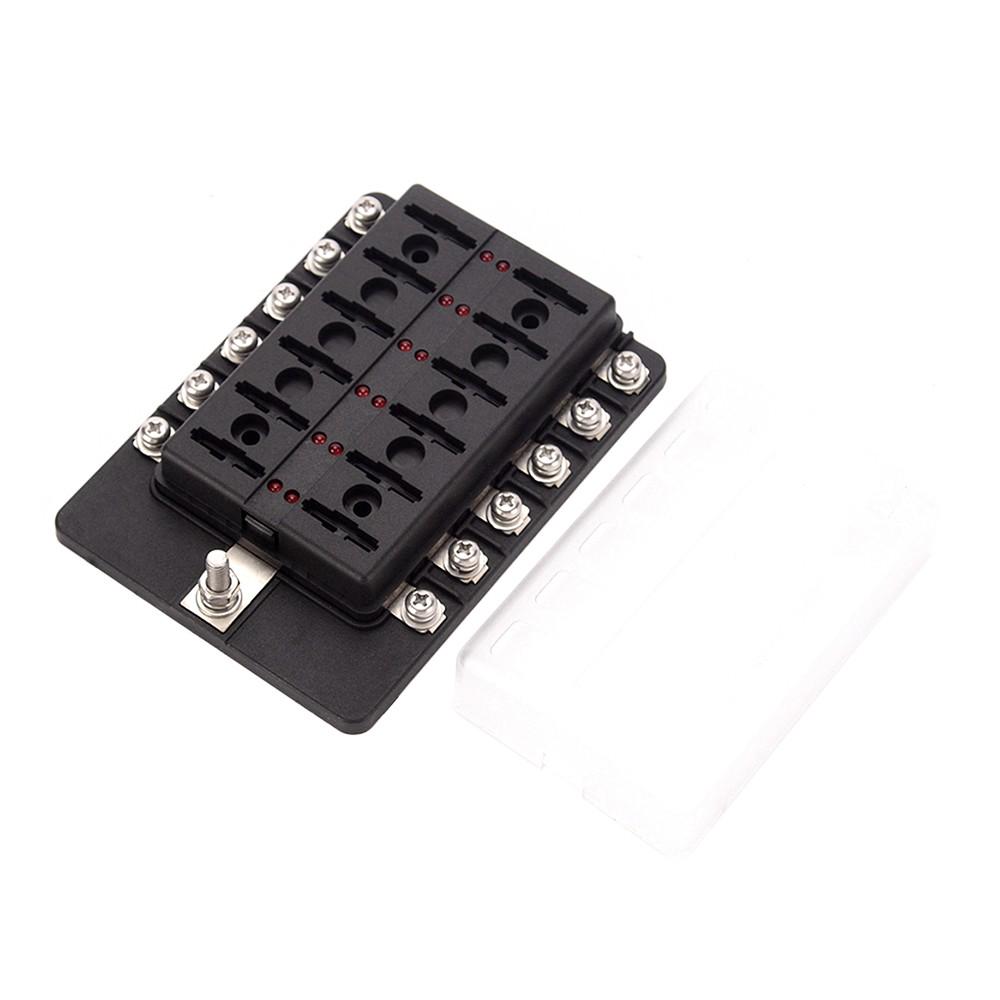 Blocks with Red LED Indicator 10Pcs Fuses 10Pcs Terminals for Car Boat ...