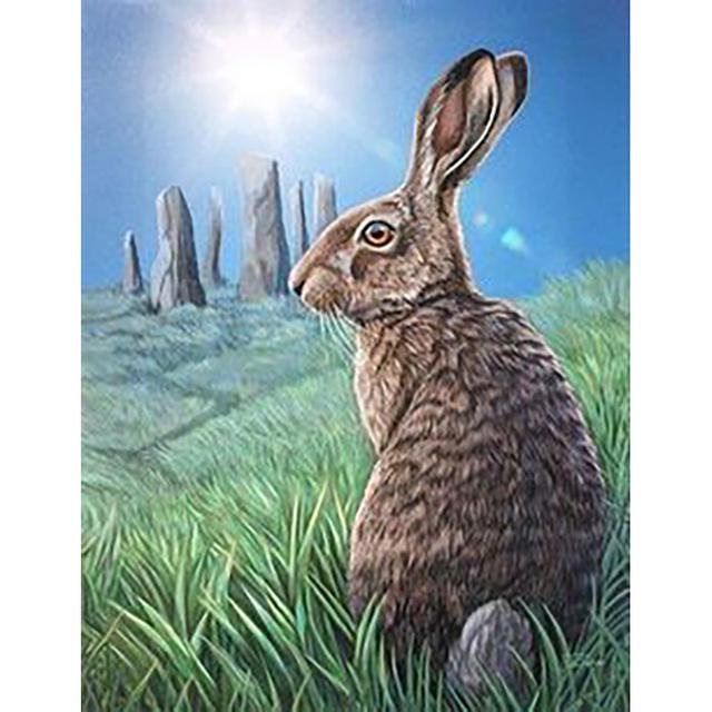 Buy Diy 5D Diamond Painting Rabbit Full Square/Round Drill Cross Stitch ...