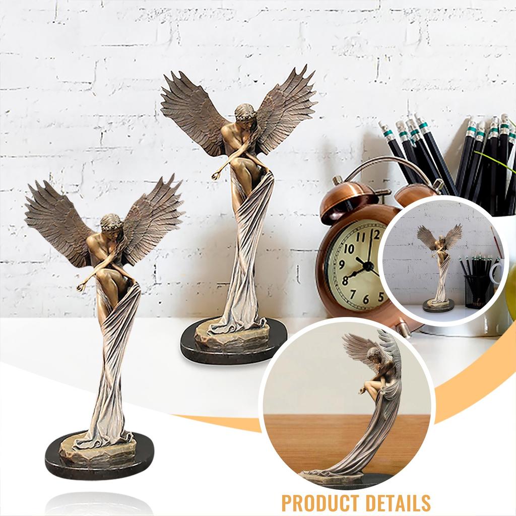 Statues Angel wings White pearl Right Wing Father's day Gift Amulet ...