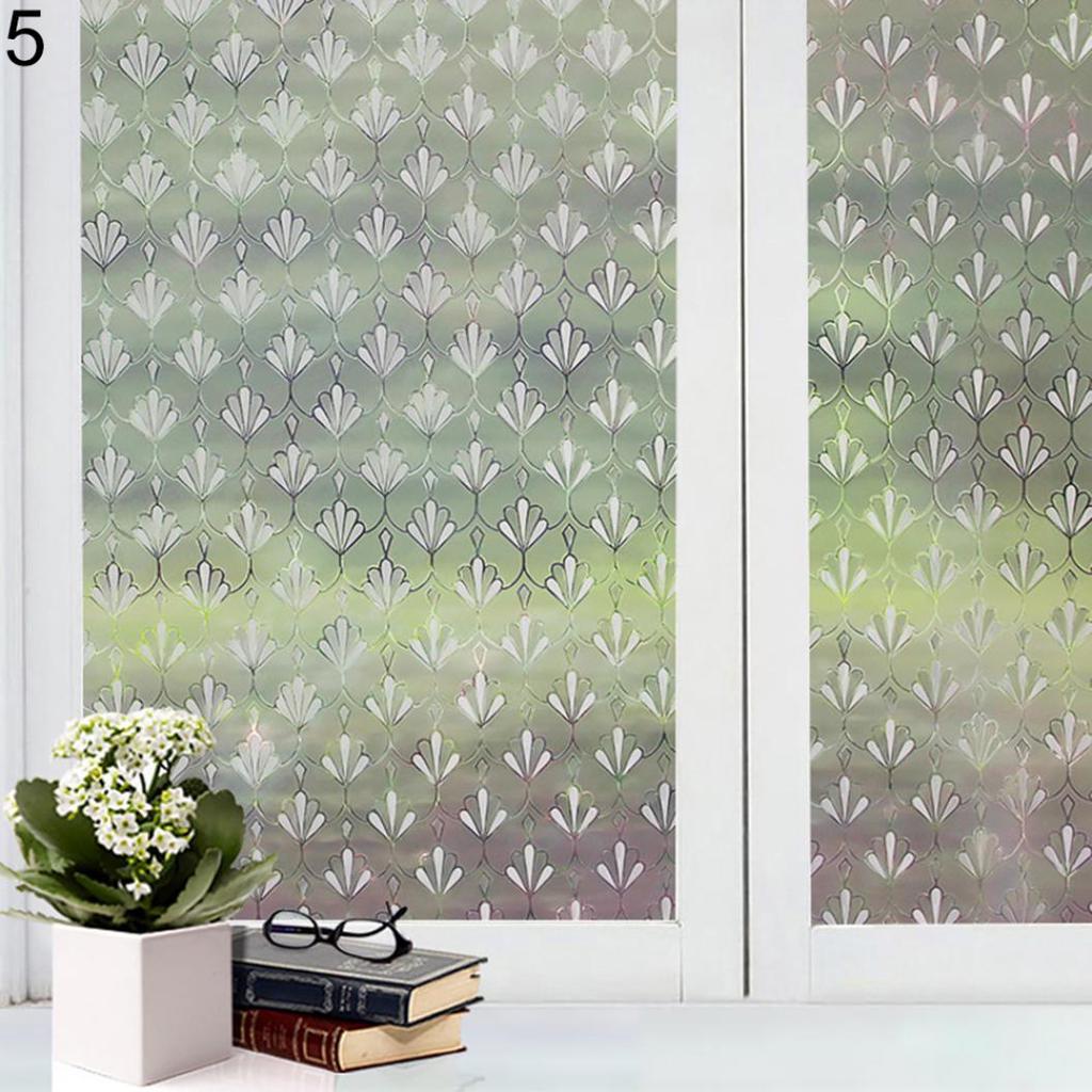 Buy Decorative Privacy Frosted Window Glass Film Sticker Home Bathroom ...