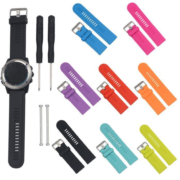 Buy [SAG] Silicone Strap Replacement Watch Band + Lugs Adapters For ...