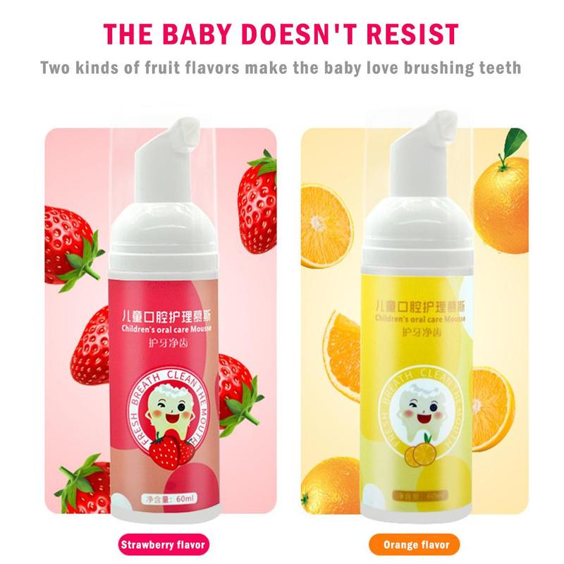 60Ml Children Toothpaste Kids Can Swallow Mousse Foam Household Daily ...