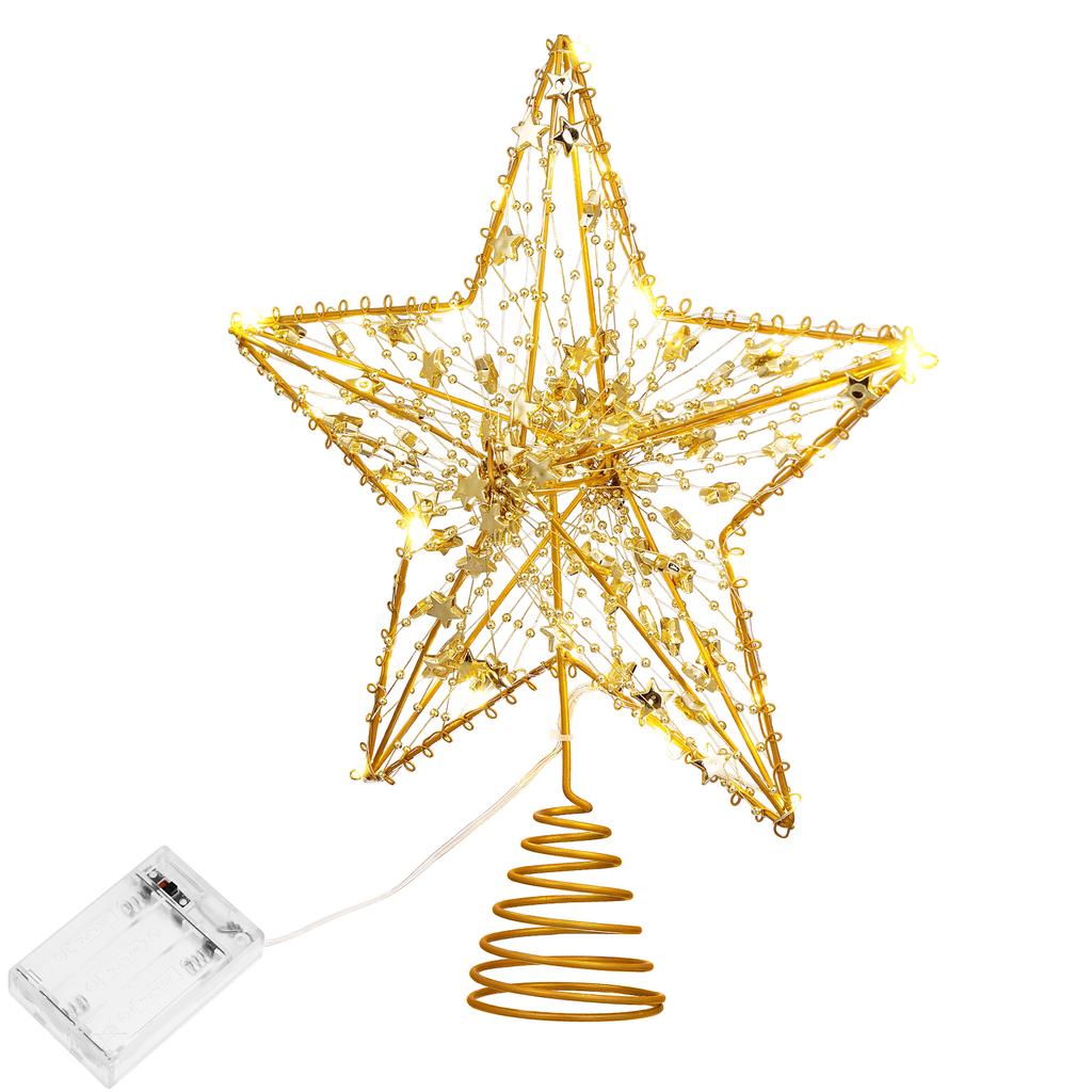 1 Pc Exquisite Beautiful Xmas Tree Topper Star Christmas Tree Decor for ...