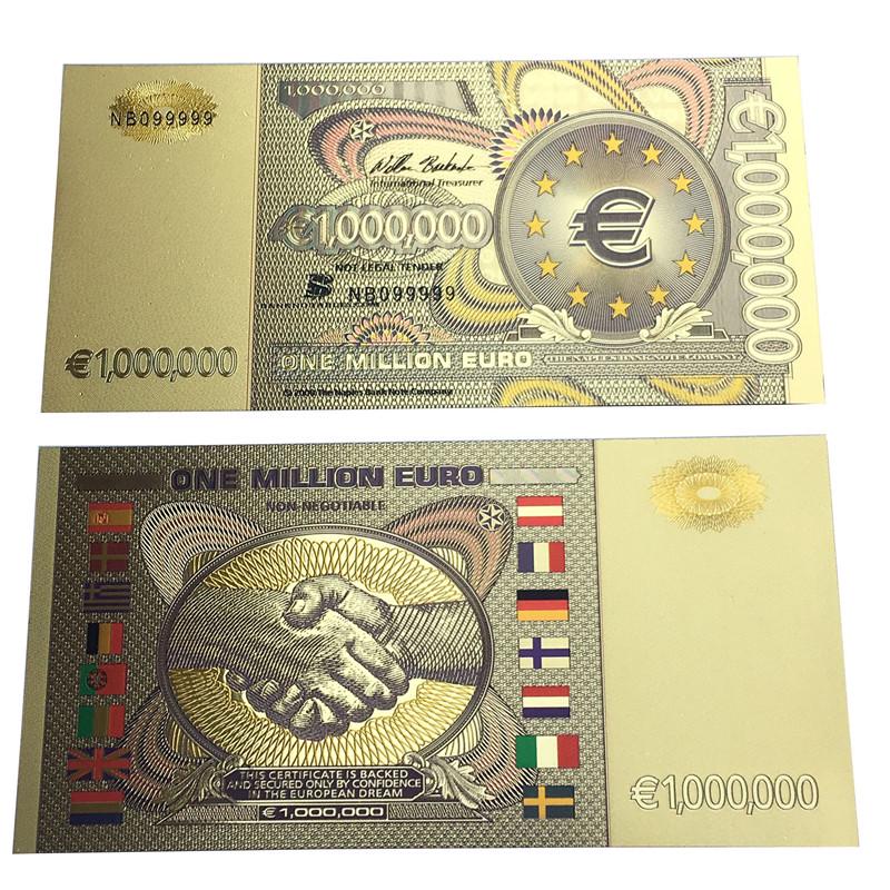 Fashion Banknoten 1 Million Euro Banknote Foil Commemorative Coin