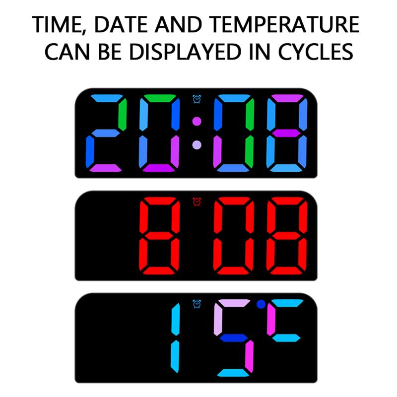 Cheap Digital Wall Clock 12/24 Hour Format With Automatic Night Mode ...