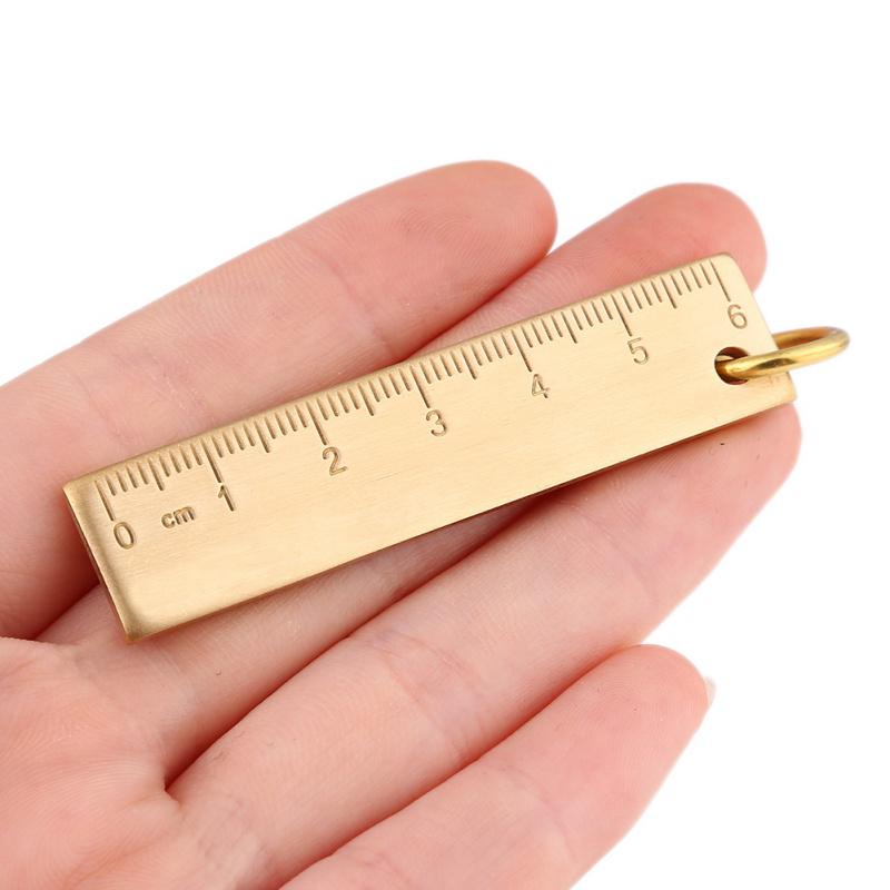 Buy Outdoor Camping Tools Ruler Brass Scale Portable Vintage Bookmarks ...
