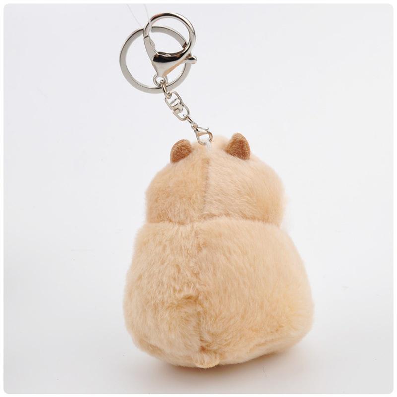 Buy Decor Cartoon Fox Fur Phone Car Keychain Cute Hamster Pendant ...