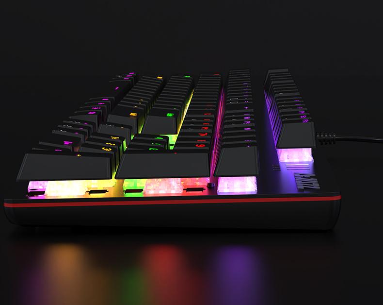 Buy Ajazz AK687 87 Keys Rainbow Lights Gaming Mechanical Keyboard with ...