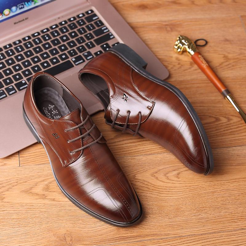 Buy Men Vintage Bullock Business Shoes Carved Solid Color Wedding Dress ...