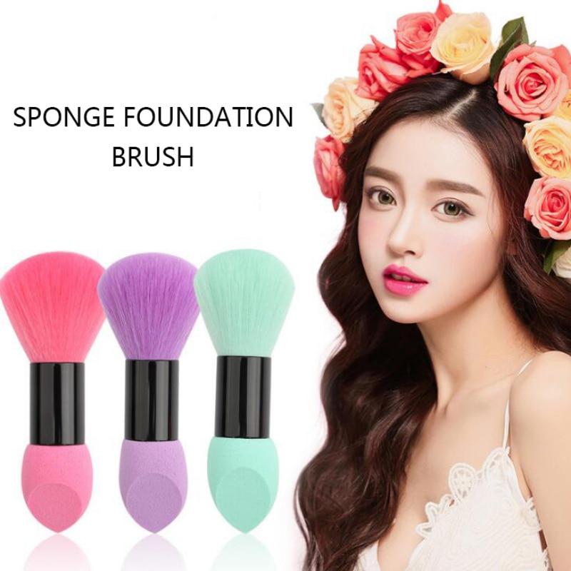 Double-head bright color makeup brush Sponge bristles Double-head ...