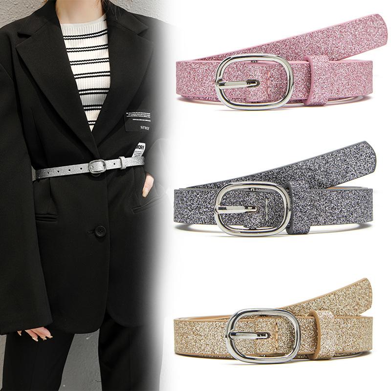 Buy Fashion Trend Personality Bling Ladies Belt Windbreaker Jeans ...