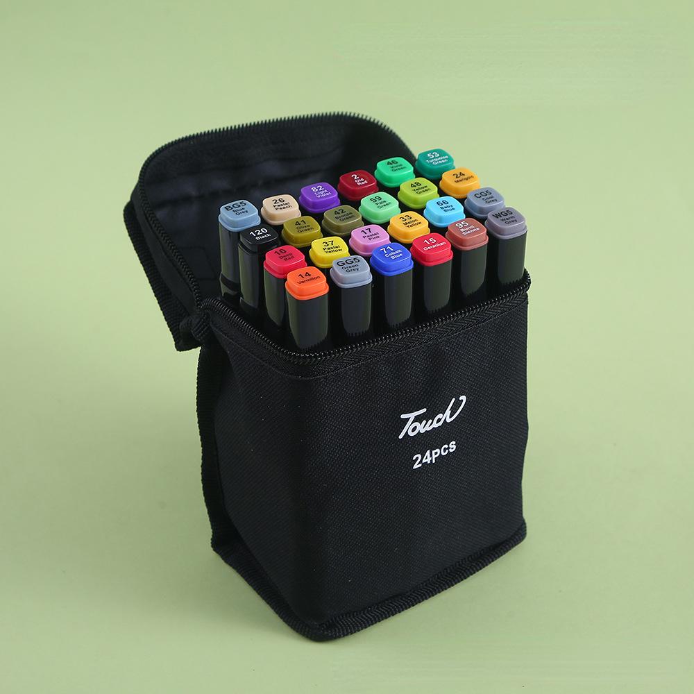 24 Color Random Colors Art Marker Set Dual Tipped Art Alcohol Soluble ...