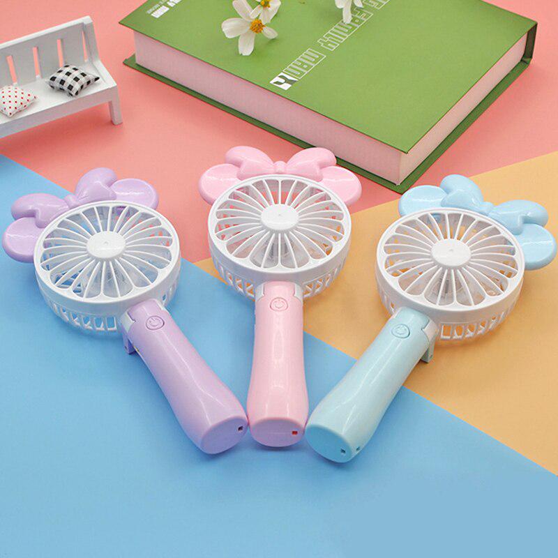 Buy Portable Mini Fan USB Power Fan Folding Mute Cartoon Fan Office Fan ...