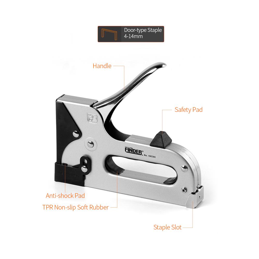 Buy Heavy Duty Manual Staple Gun Door-Type Nail Stapler Nailer Tacker ...