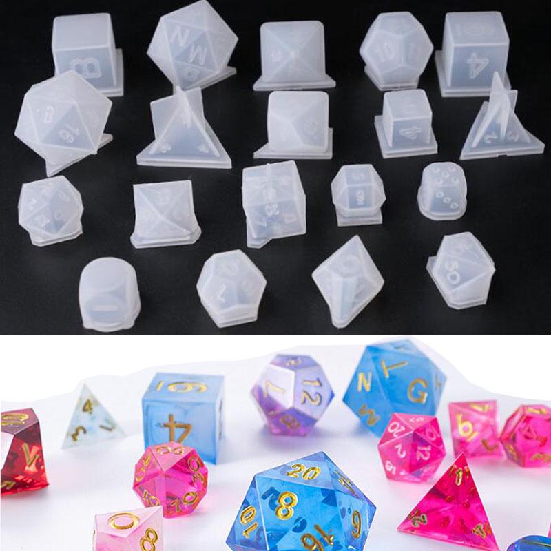 Buy DIY Crystal Epoxy Mold Dice Fillet Shape Multi-spec Digital Game ...