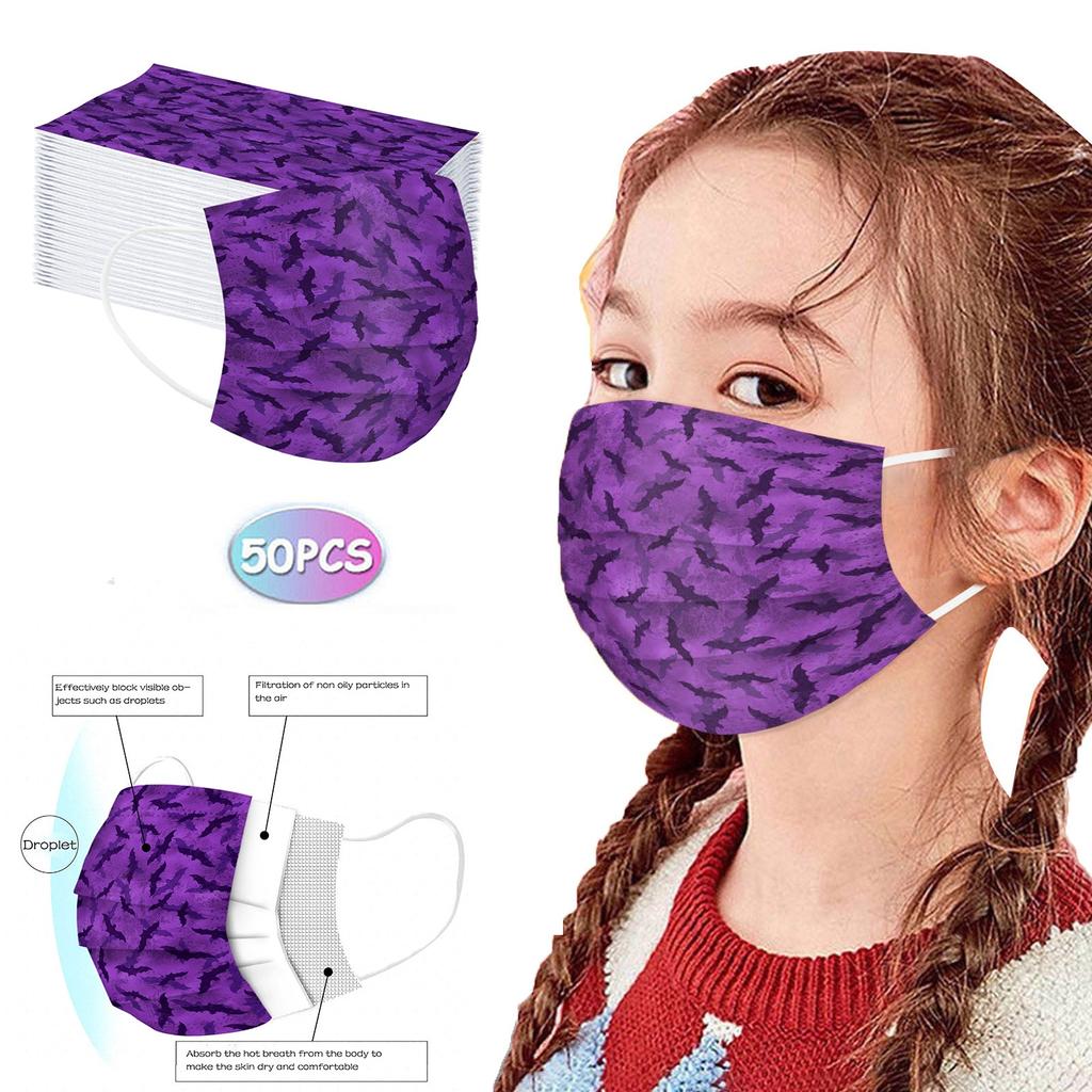 Buy Children'S Cartoons Halloween Mask Cartoon Print Disposable Face ...